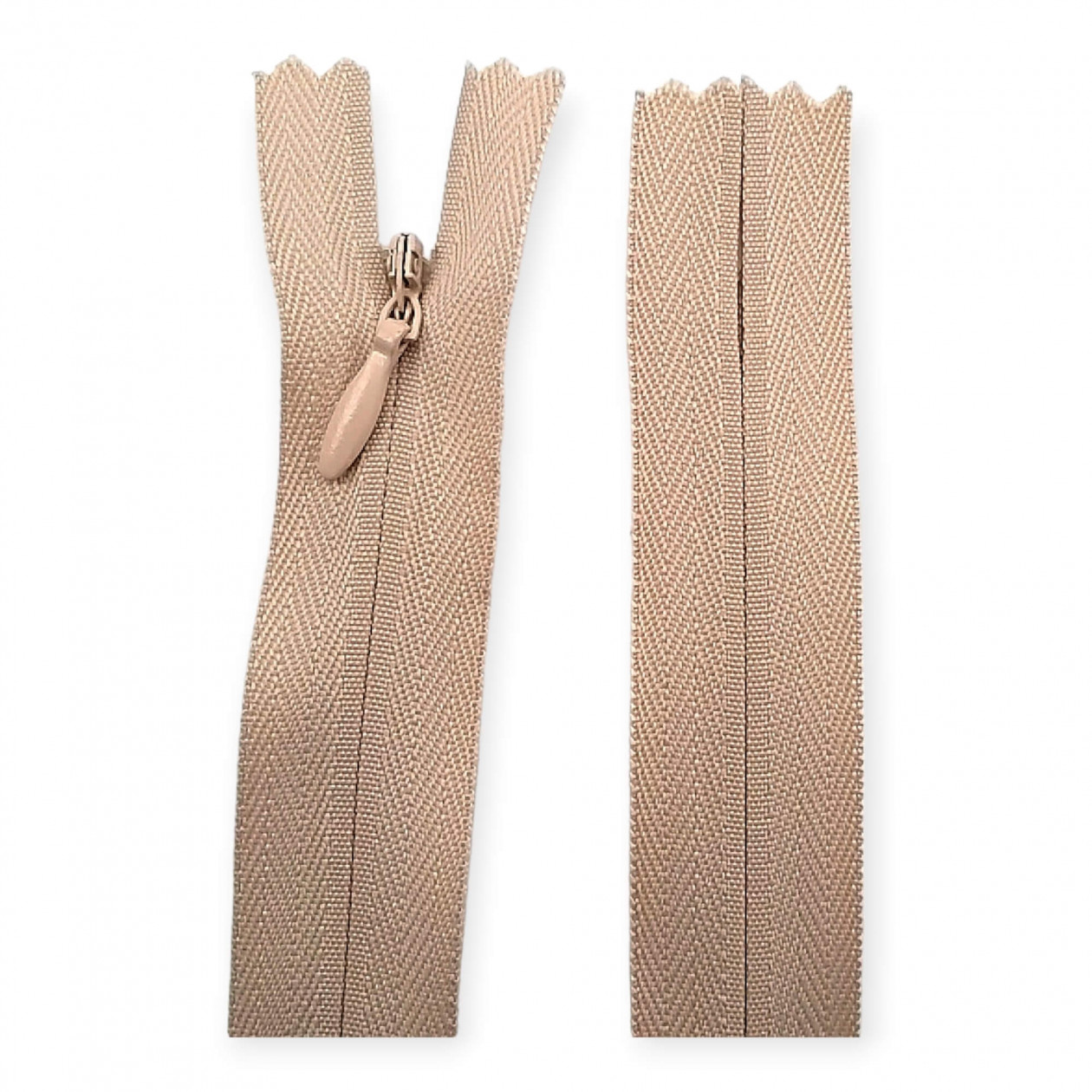 60 cm 23.60" Hidden Zipper Cloth Cream 362 Closed End - Invisible Nylon Zippers | E-buttons.com